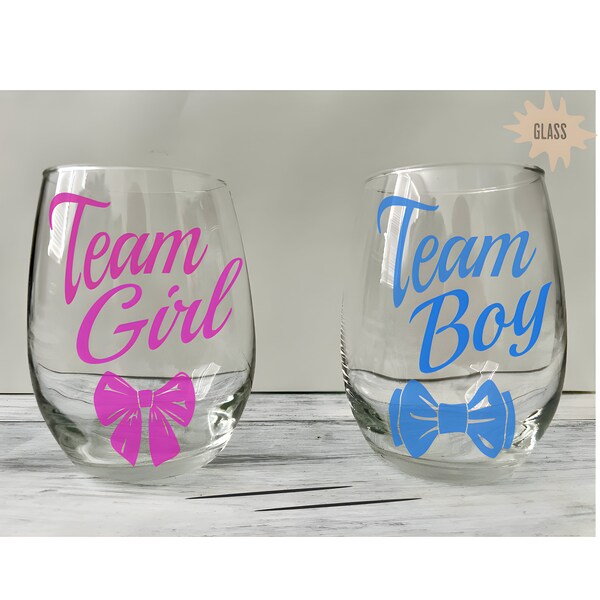 Gender Reveal Wine Glass - Etsy