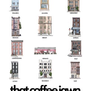 That Coffee Jawn: 12 Philadelphia Coffee Roasters Wall Art Poster ...
