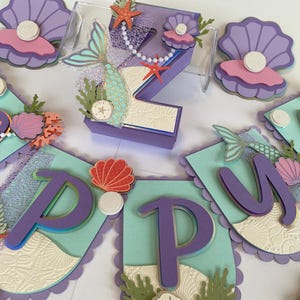 Mermaid Party Banner Little Mermaid Party Under the Sea Mermaid Theme ...