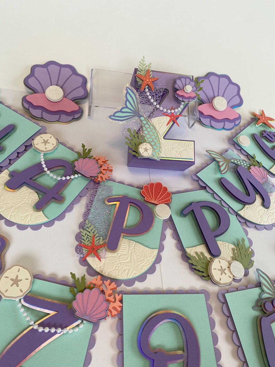 Mermaid Party Banner Little Mermaid Party Under the Sea Mermaid Theme ...