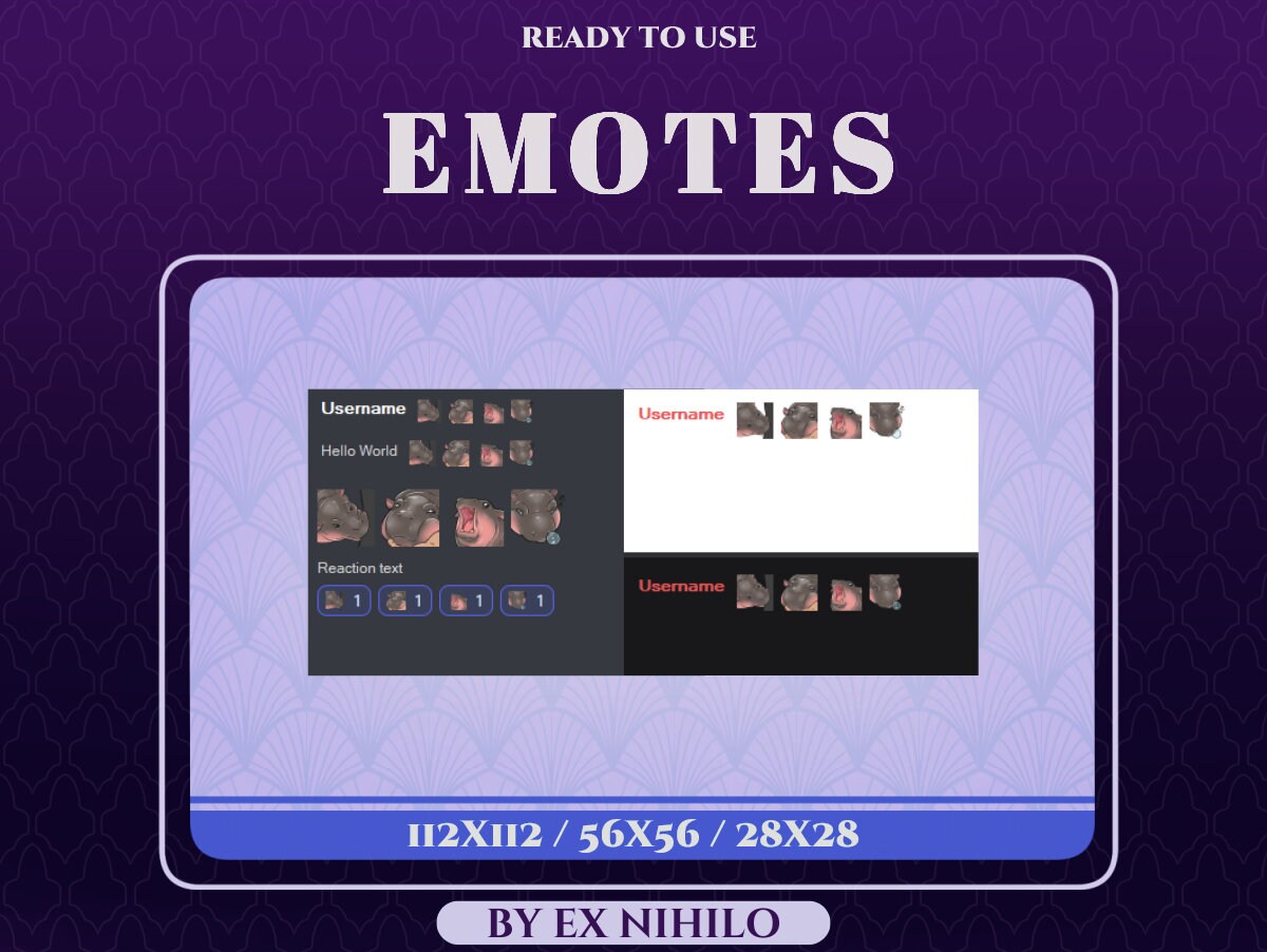 MOO DENG || Twitch, Discord || Transparent PNG Emote - Etsy