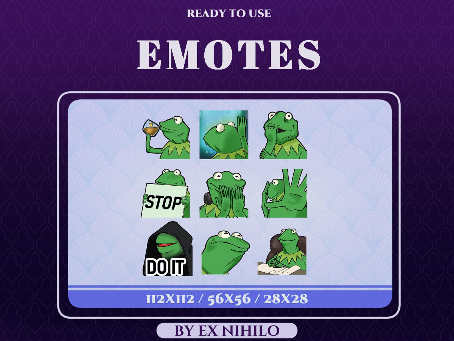 Kermit Meme Twitch // Discord Emotes - Etsy