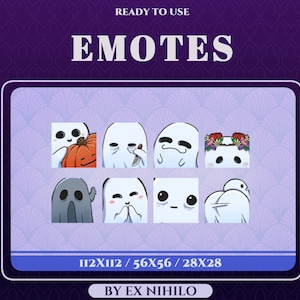 Ghost Emotes || Animated || Twitch, Discord || Transparent PNG Emote - Etsy