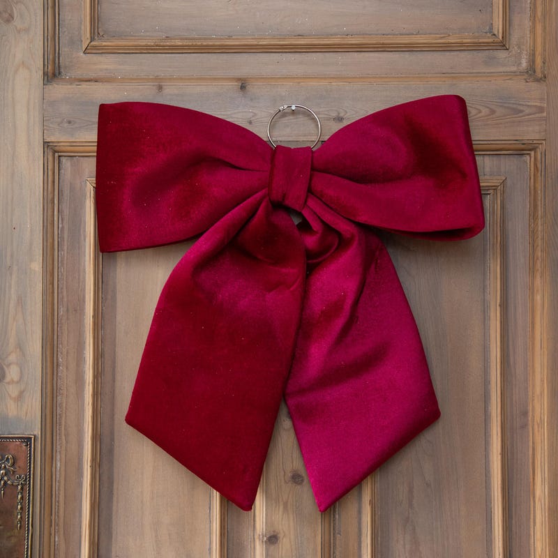 Extra Large Velvet Red Christmas Bows - Etsy UK