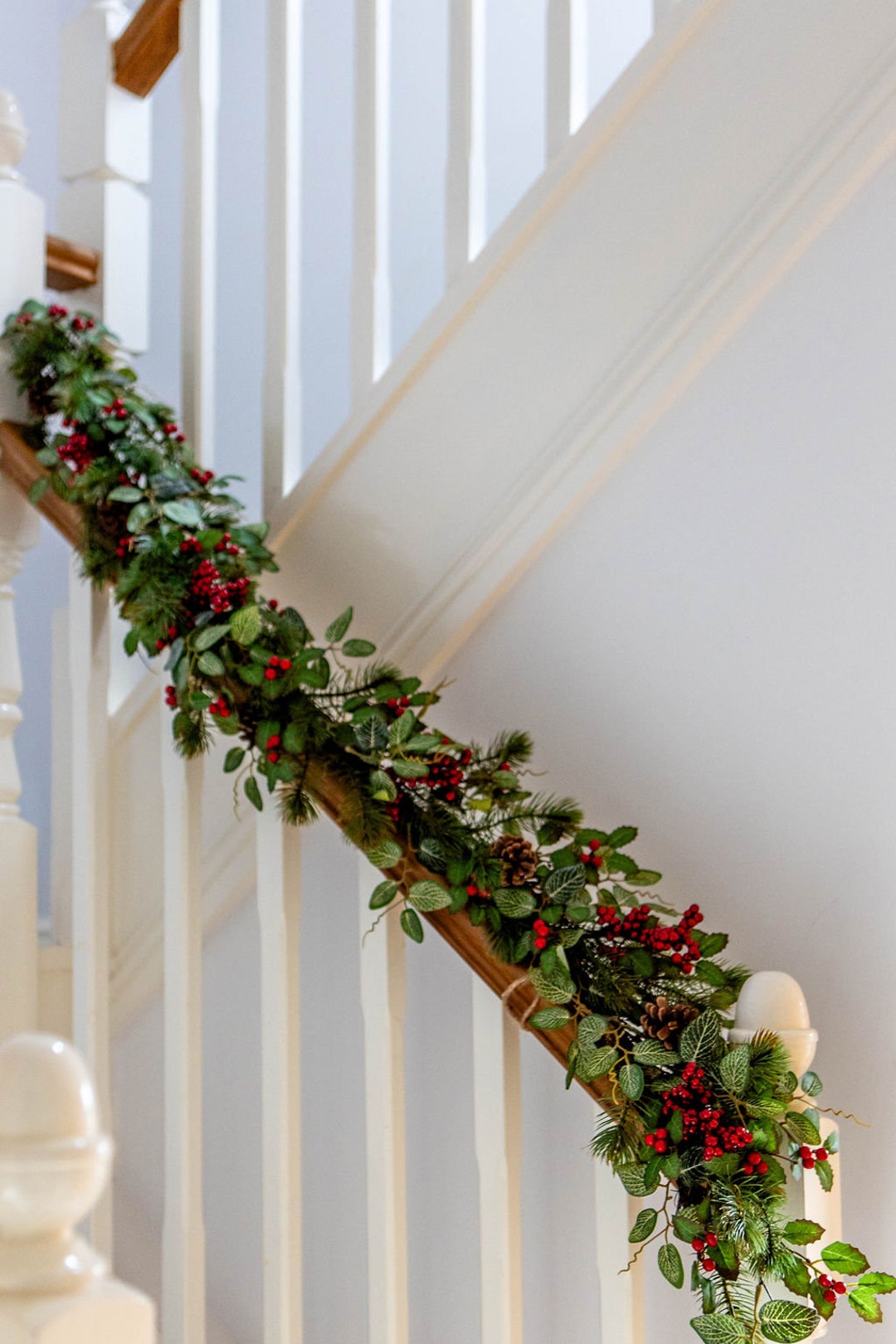 RED BERRY GARLAND, Christmas Garland, Foliage Garland, Red Berry ...