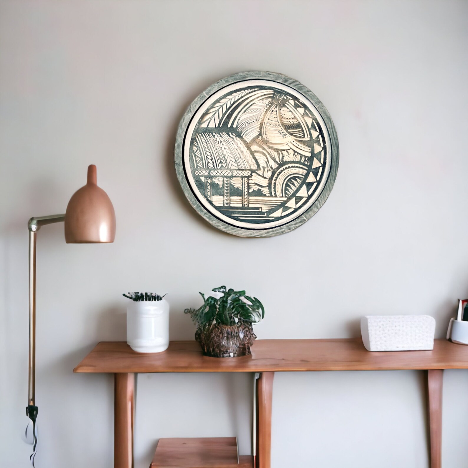 Fale Samoa samoan House Stormy Night Wall Art Engraved Wood Design ...