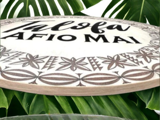 Samoan Welcome Sign: Hand-painted Polynesian Home Decor - Etsy
