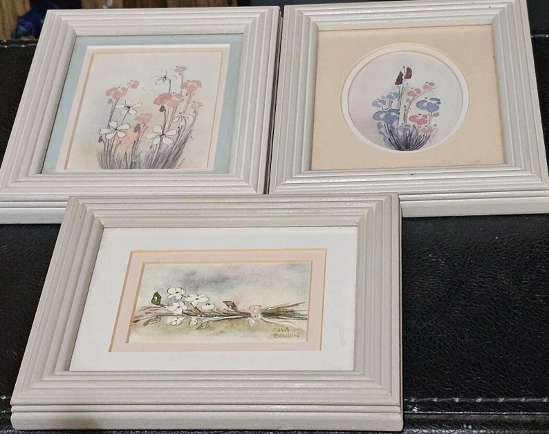 Sharon Sha Boudin Original Floral Watercolor Painting, Lot of 3 - Etsy