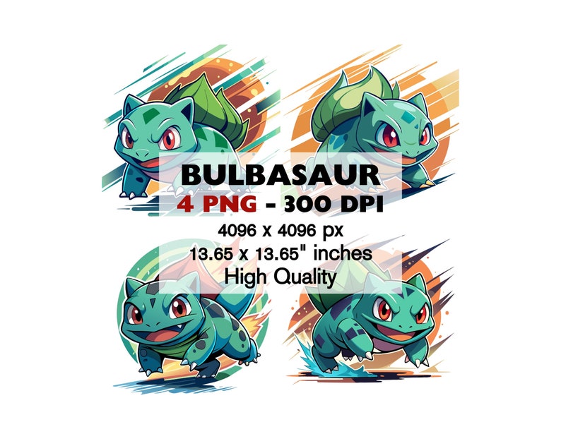 Bulbasaur PNG , Bulbasaur Archivo PNG para sublimación, Diseño digital ...