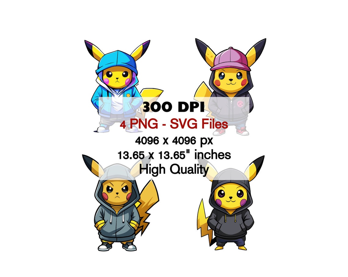 Pikachu PNG and SVG, Cartoon Pikachu Digital Design, PNG File for ...