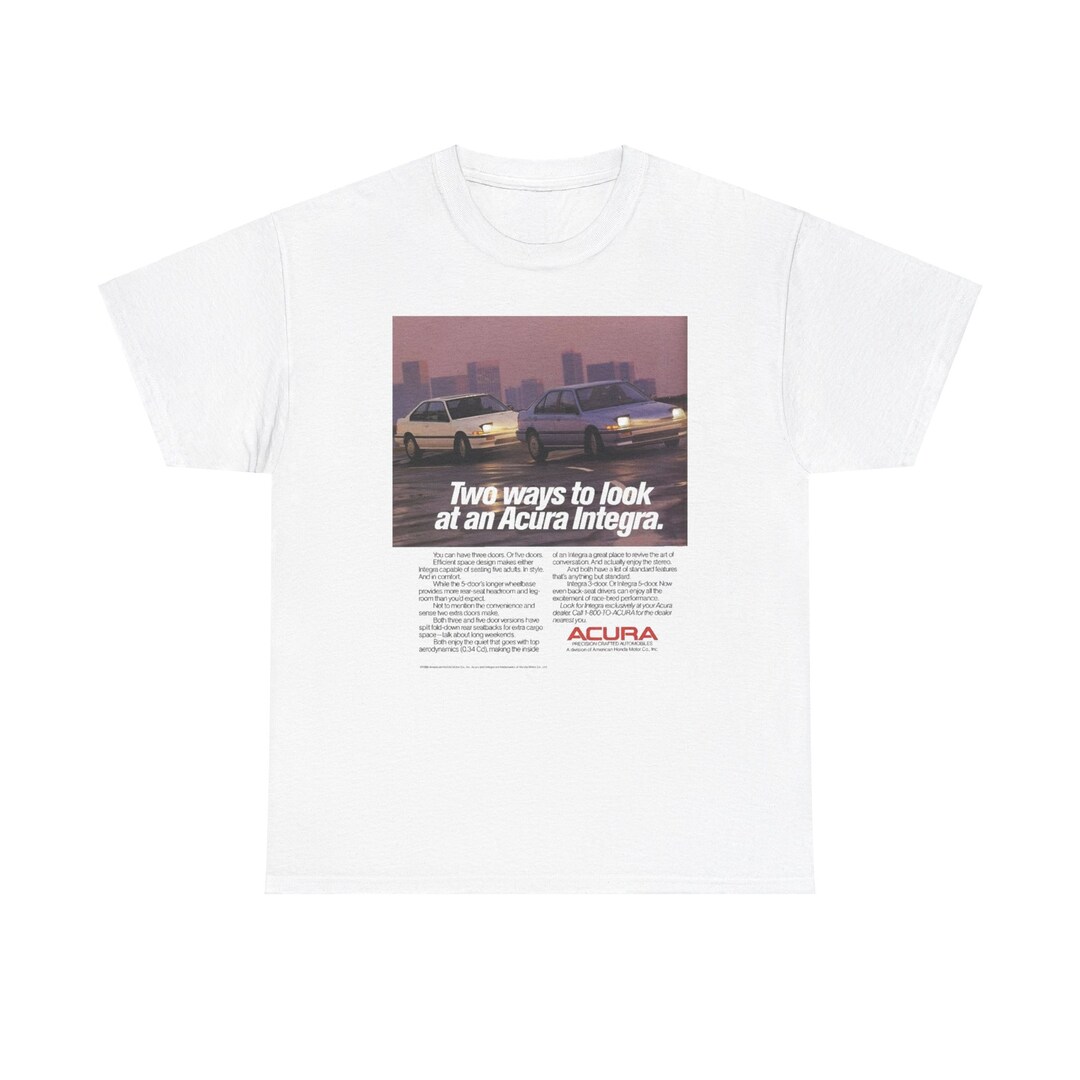 Vintage Honda Acura Integra Magazine Advertisement Tee: 80's 90's Style ...