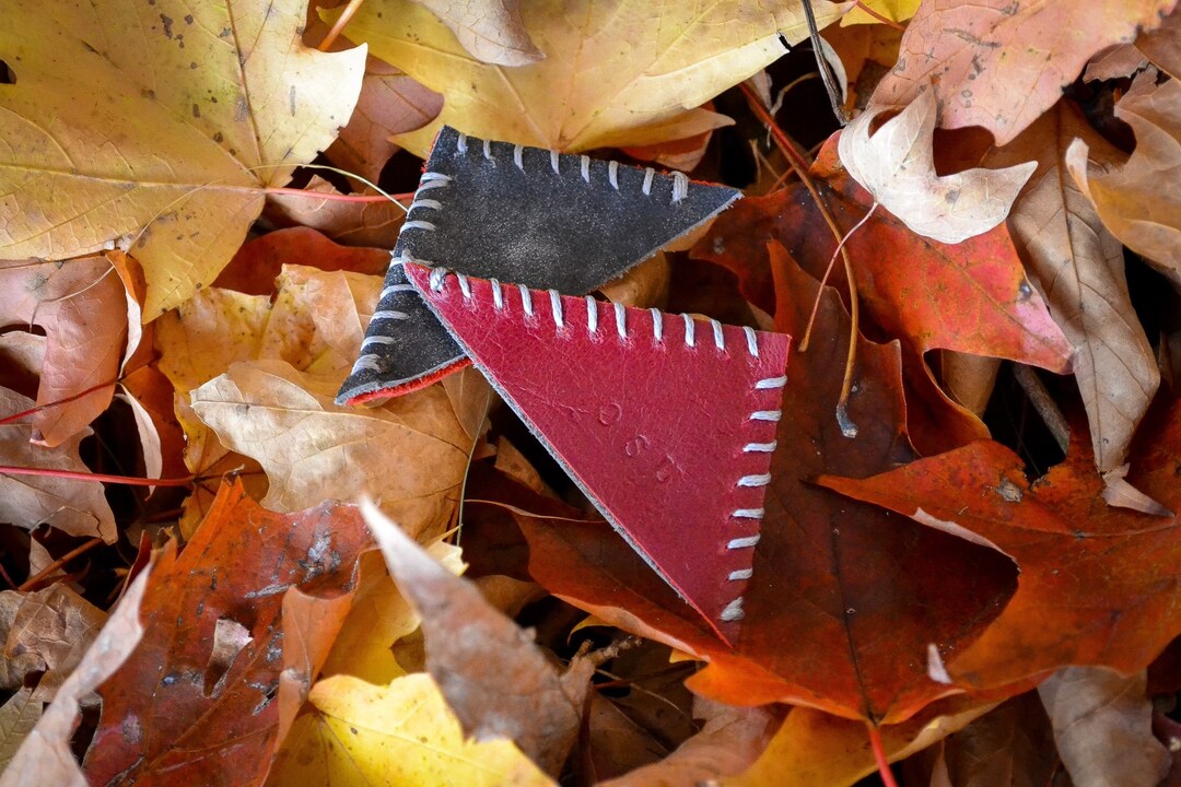 Genuine Leather Ohio State Scarlet and Gray Corner Bookmark - Etsy