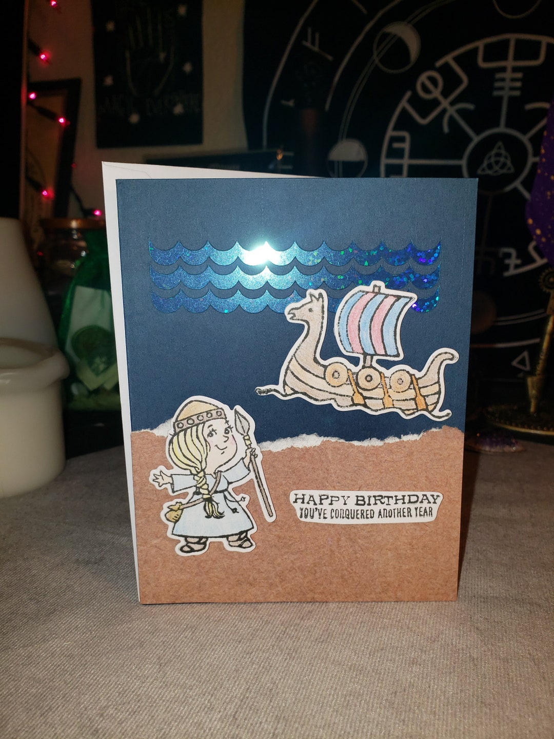 Female Viking Birthday Card - Etsy
