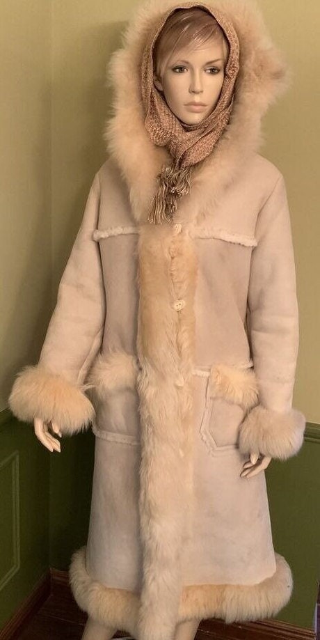 Penny Lane Coat Women Shearling Fur Coat Long Coat Trench Coat Women ...