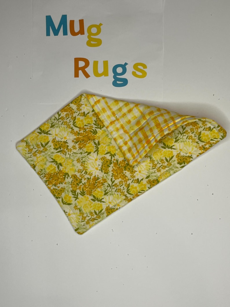 Handmade Colorful Mug Mats: Reusable Coffee + Tea Coasters - Etsy