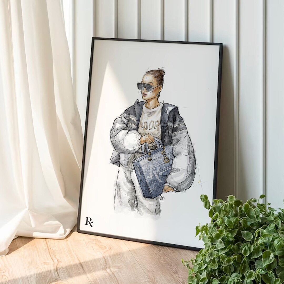 Custom Fashion Illustration: Personalized Portrait, Unique Birthday ...