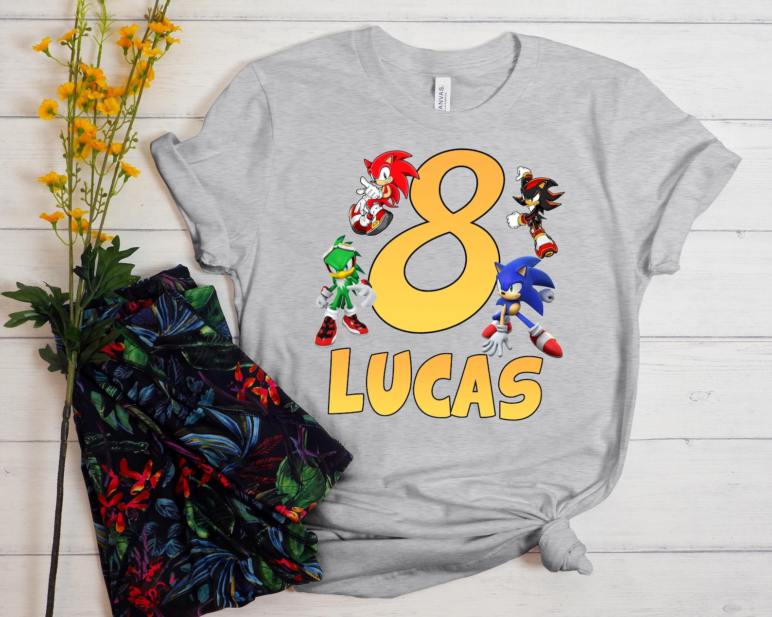 Sonic Birthday Shirt, Sonic the Hedgehog Birthday T-shirt, Custom Sonic ...