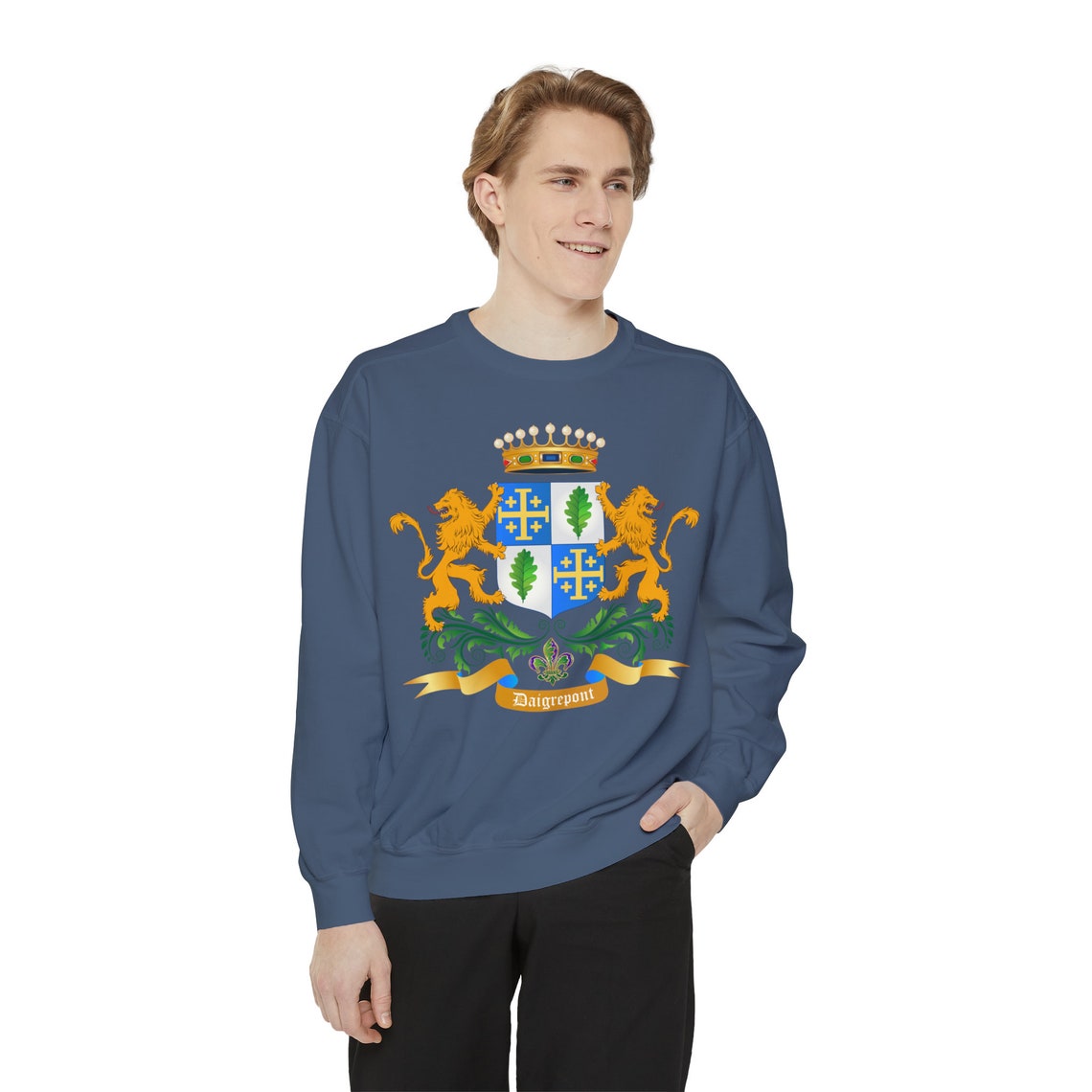 Daigrepont Coat of Arms - France to Louisiana - Unisex Garment-dyed ...