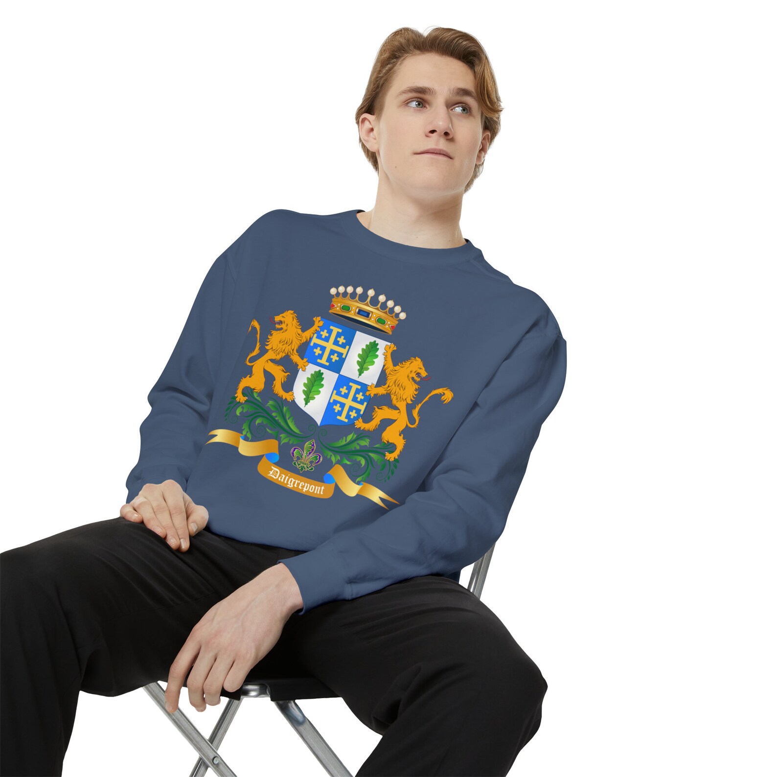Daigrepont Coat of Arms - France to Louisiana - Unisex Garment-dyed ...