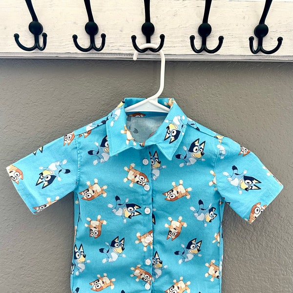 Bluey Button Down - Etsy