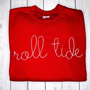 Roll Tide Bama Hand Embroidered Sweatshirt - Etsy