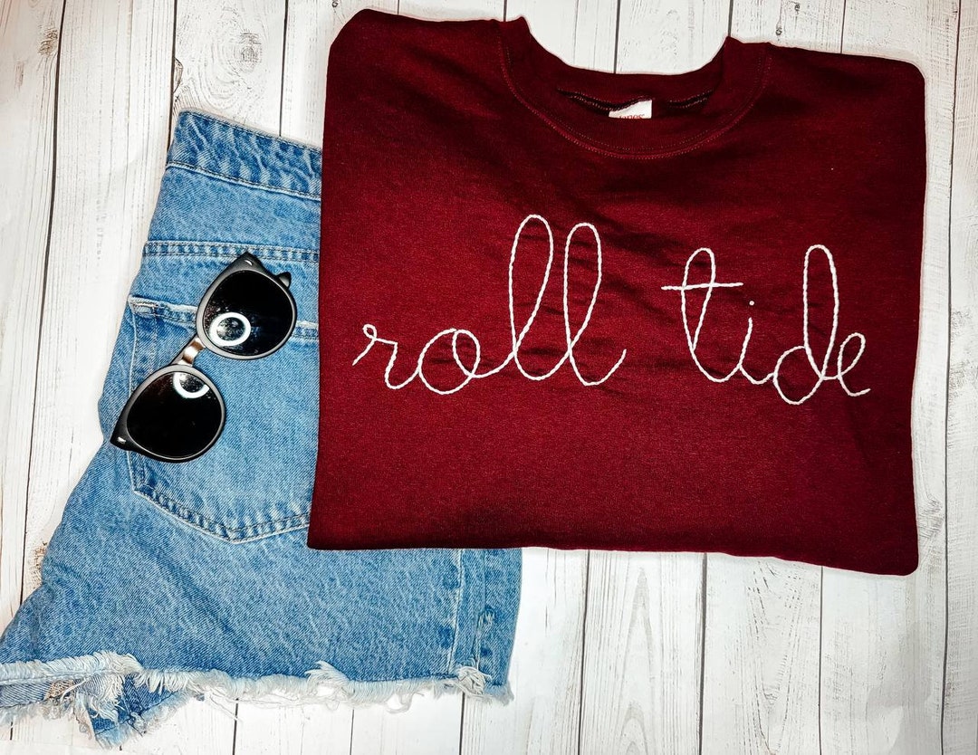 Roll Tide Bama Hand Embroidered Sweatshirt - Etsy