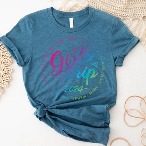 Girls Trip 2024 Shirt, Girls Weekend T-shirt, Besties Matching Shirts ...