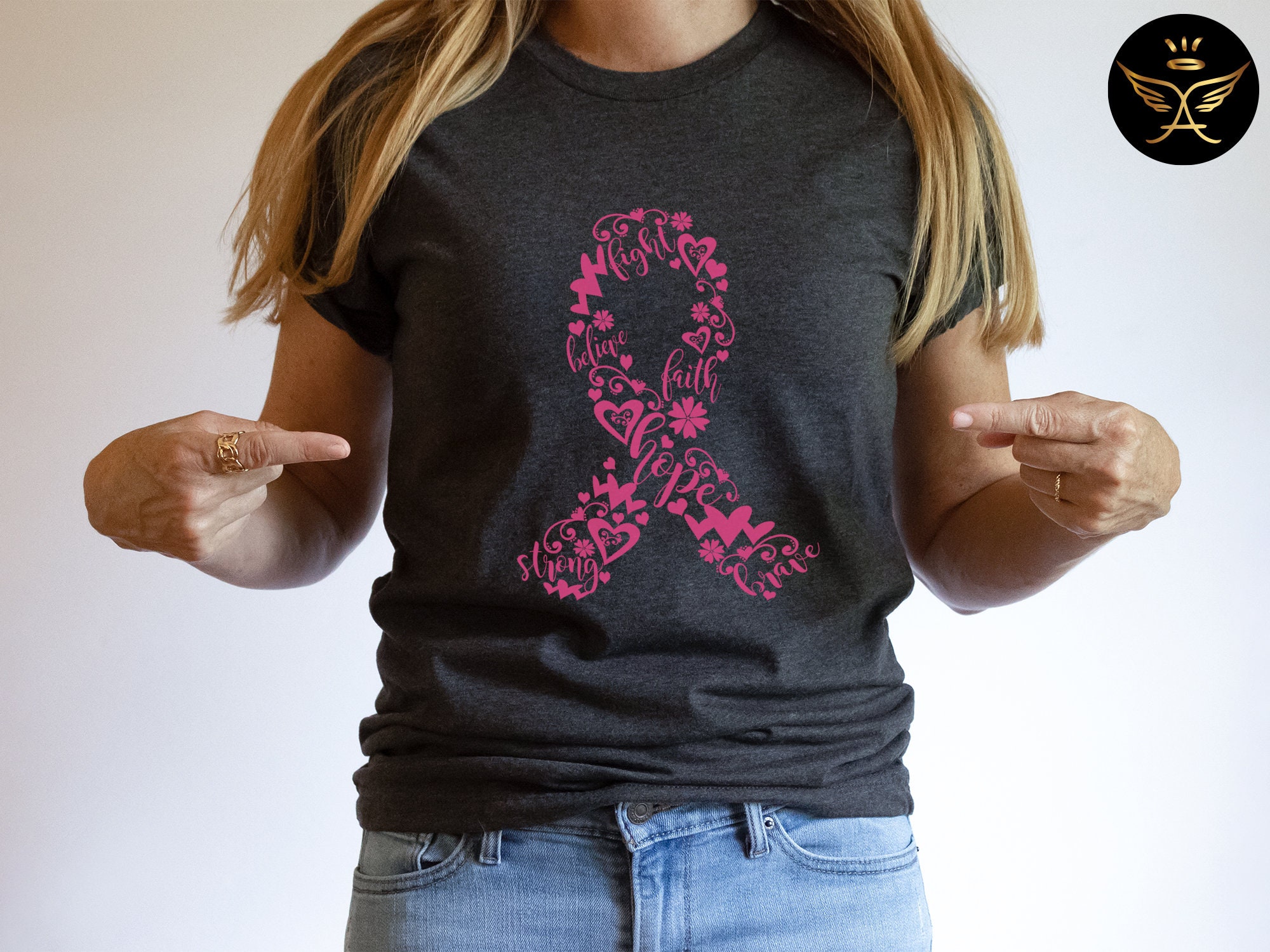 Breast Cancer Shirt, Cancer Ribbon Shirt, Pink Ribbon Shirt, Breast ...