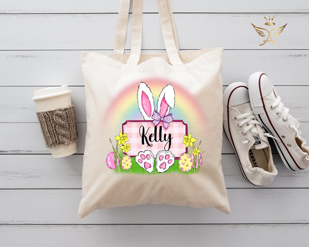 Personalized Easter Tote Bag Easter Egg Hunt Boy Girl Easter Basket ...
