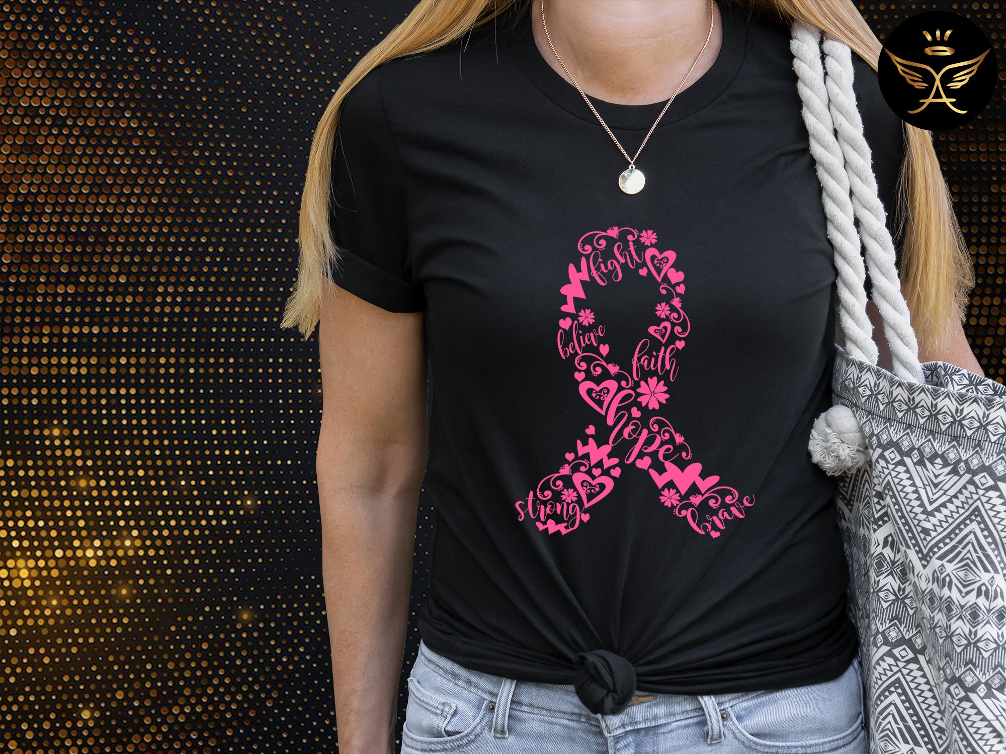 Breast Cancer Shirt, Cancer Ribbon Shirt, Pink Ribbon Shirt, Breast ...
