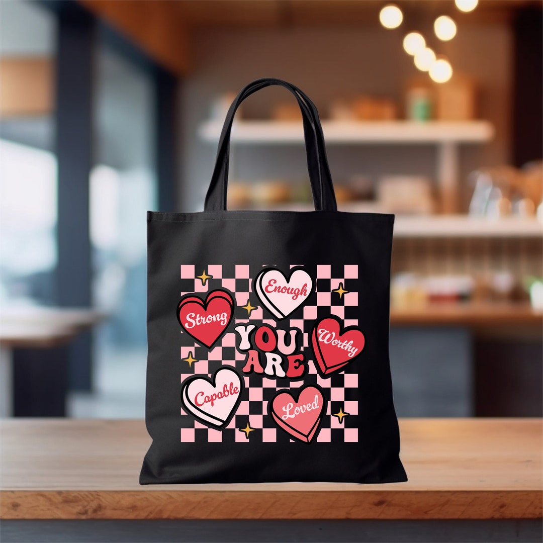 Valentines Tote Bag, Valentines Day Tote Bag for Woman, Valentine Tote ...