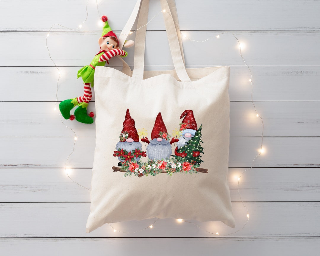 Christmas Tote Bag, Christmas Trees Tote Bag, Christmas Present Tote ...