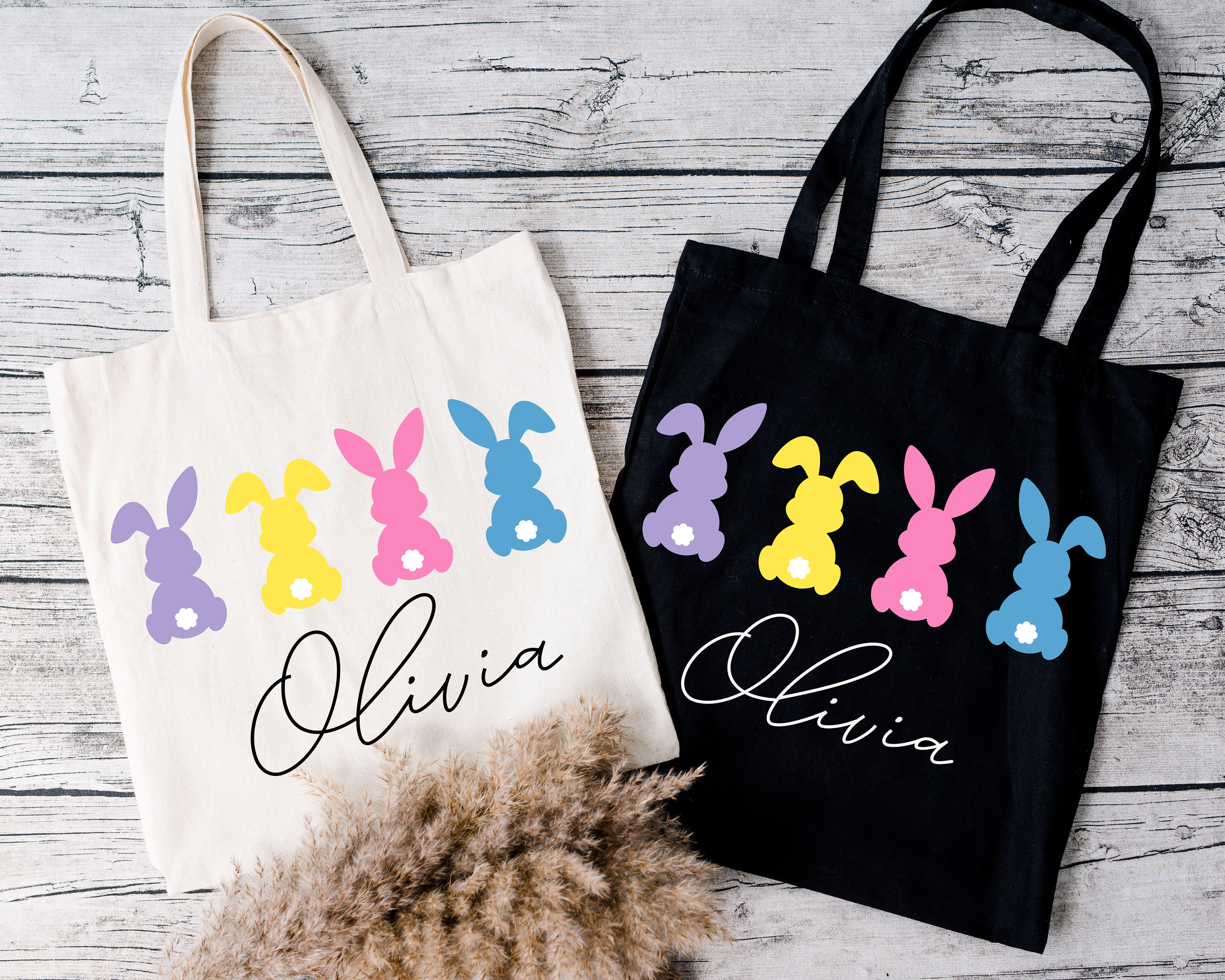 Personalized Easter Tote Bag Easter Egg Hunt Boy Girl Easter Basket ...
