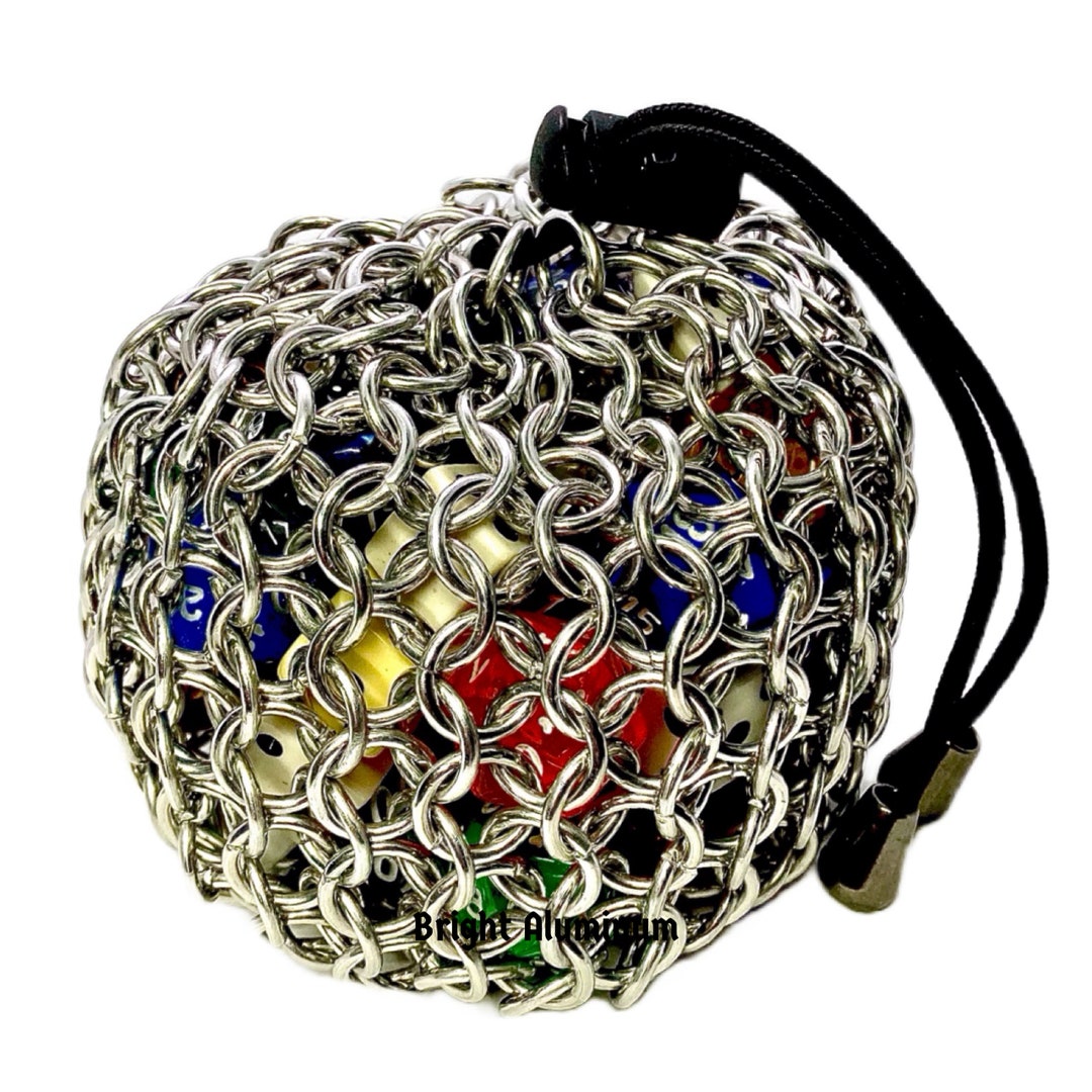 Chainmail Bag, Pouch is Closed by Paracord With Cone End Caps, Secured ...