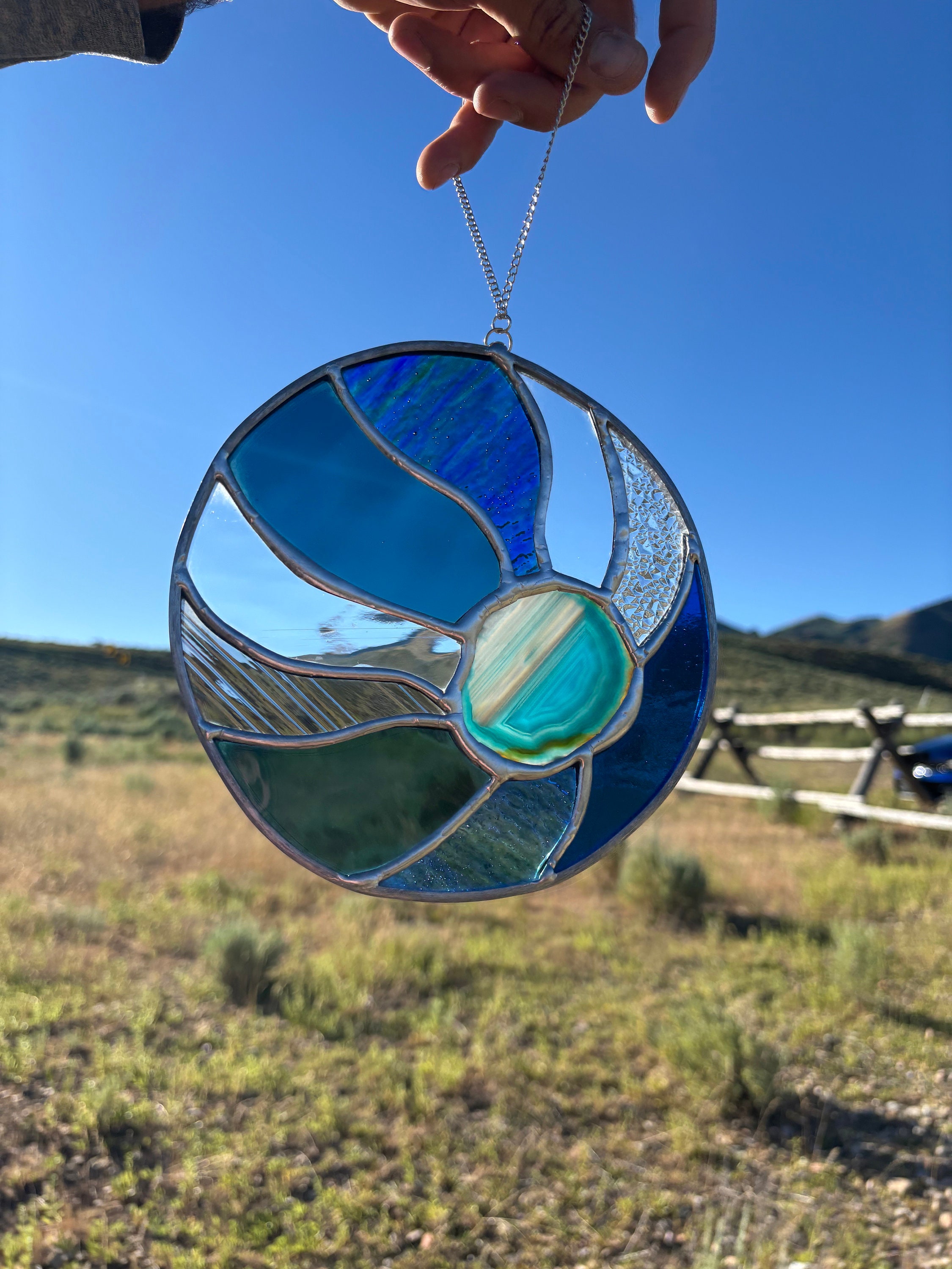 Peruvian Agate Geode Stained Glass - Etsy