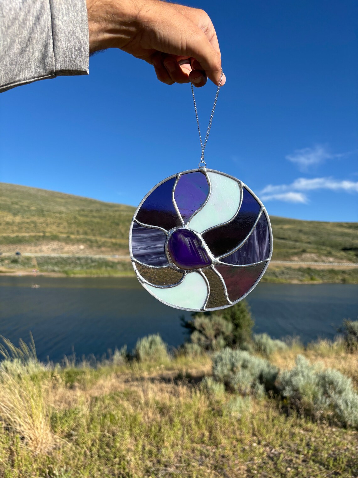 Regal Agate Geode Stained Glass - Etsy