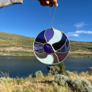 Regal Agate Geode Stained Glass - Etsy