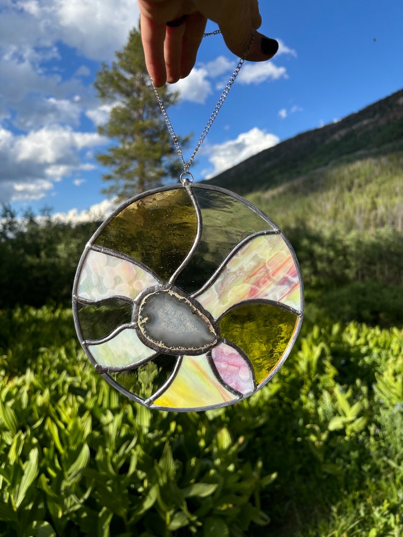 Albion Agate Geode Stained Glass - Etsy