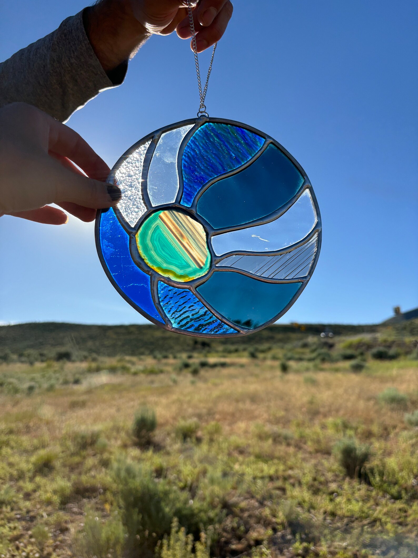 Peruvian Agate Geode Stained Glass - Etsy