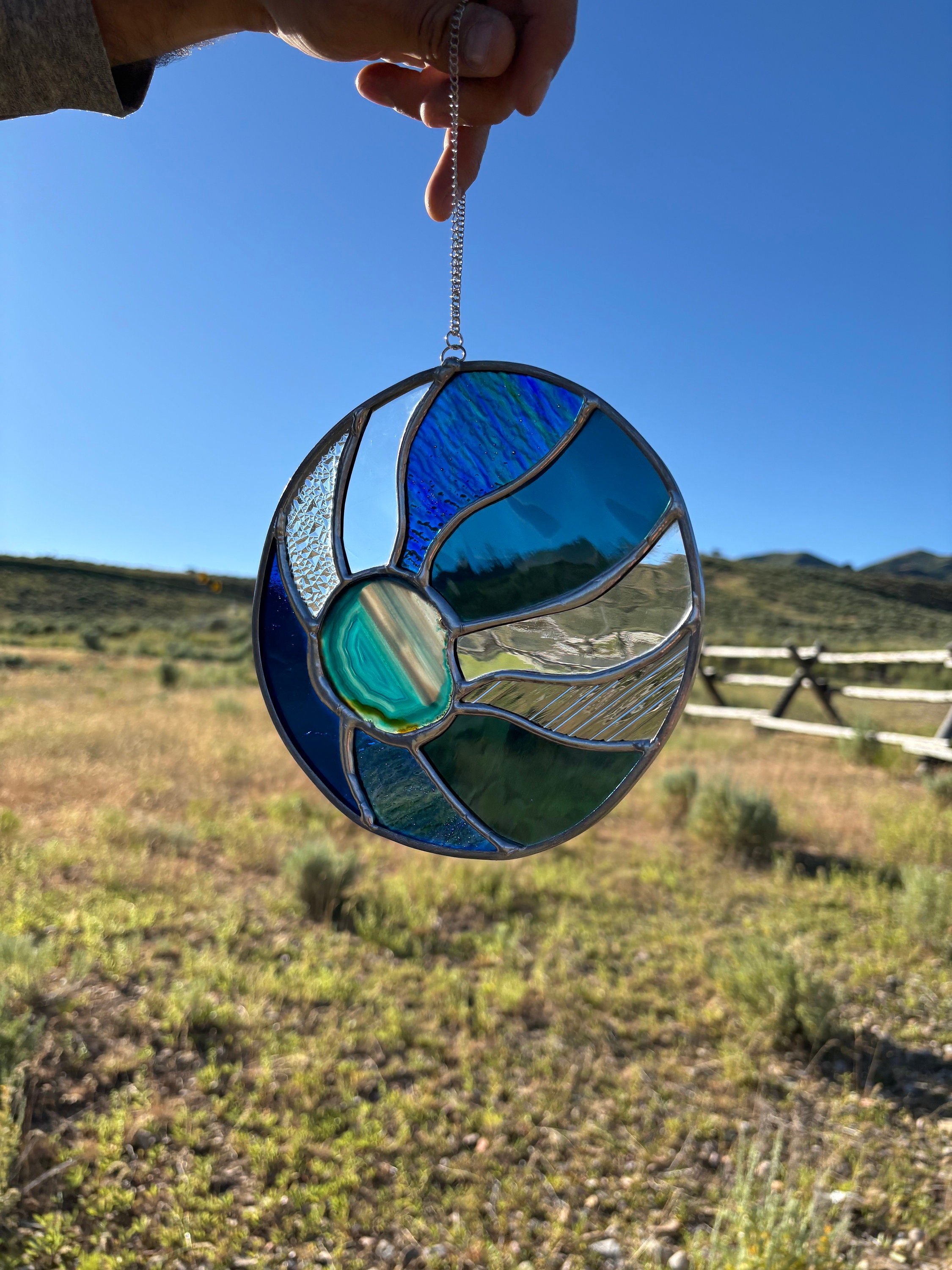 Peruvian Agate Geode Stained Glass - Etsy