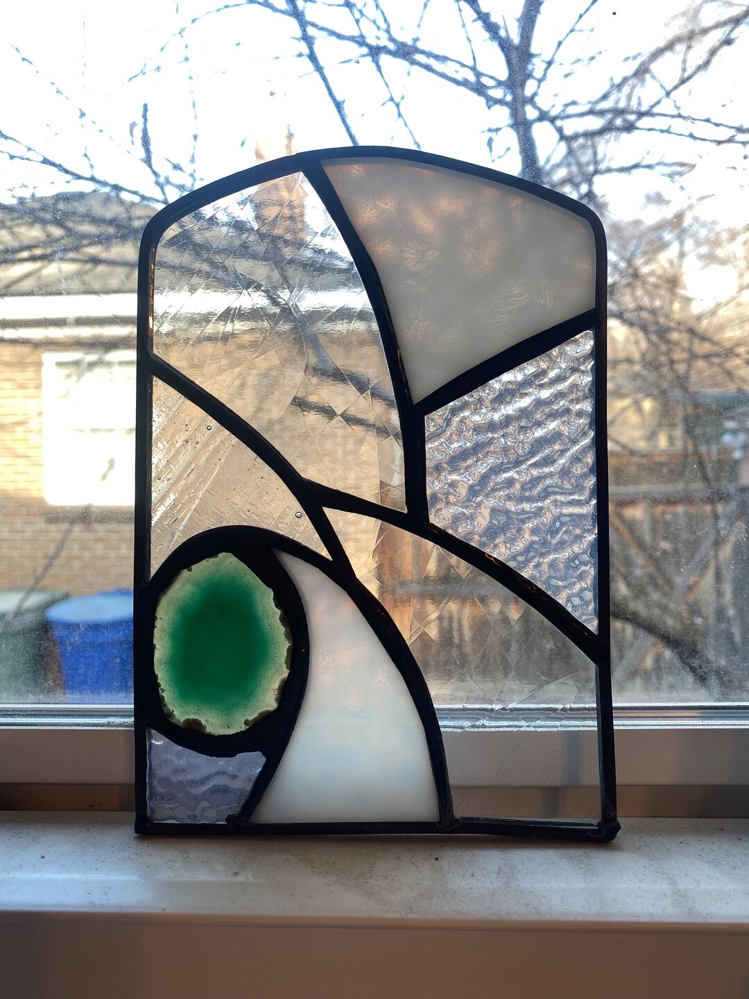 Keyhole Agate Geode Stained Glass - Etsy