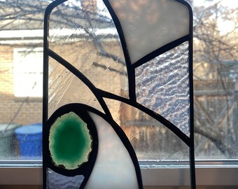 Canyon Agate Geode Stained Glass - Etsy