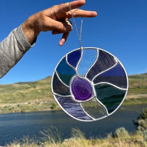 Canyon Agate Geode Stained Glass - Etsy