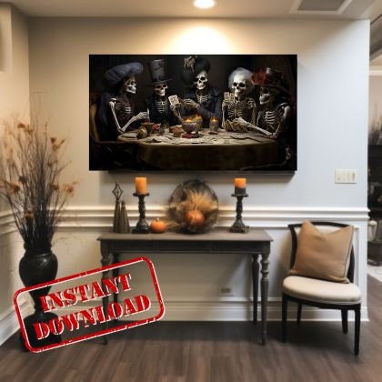 Skeletal Shenanigans: Digital Skeleton Playing Card Game Art - Etsy