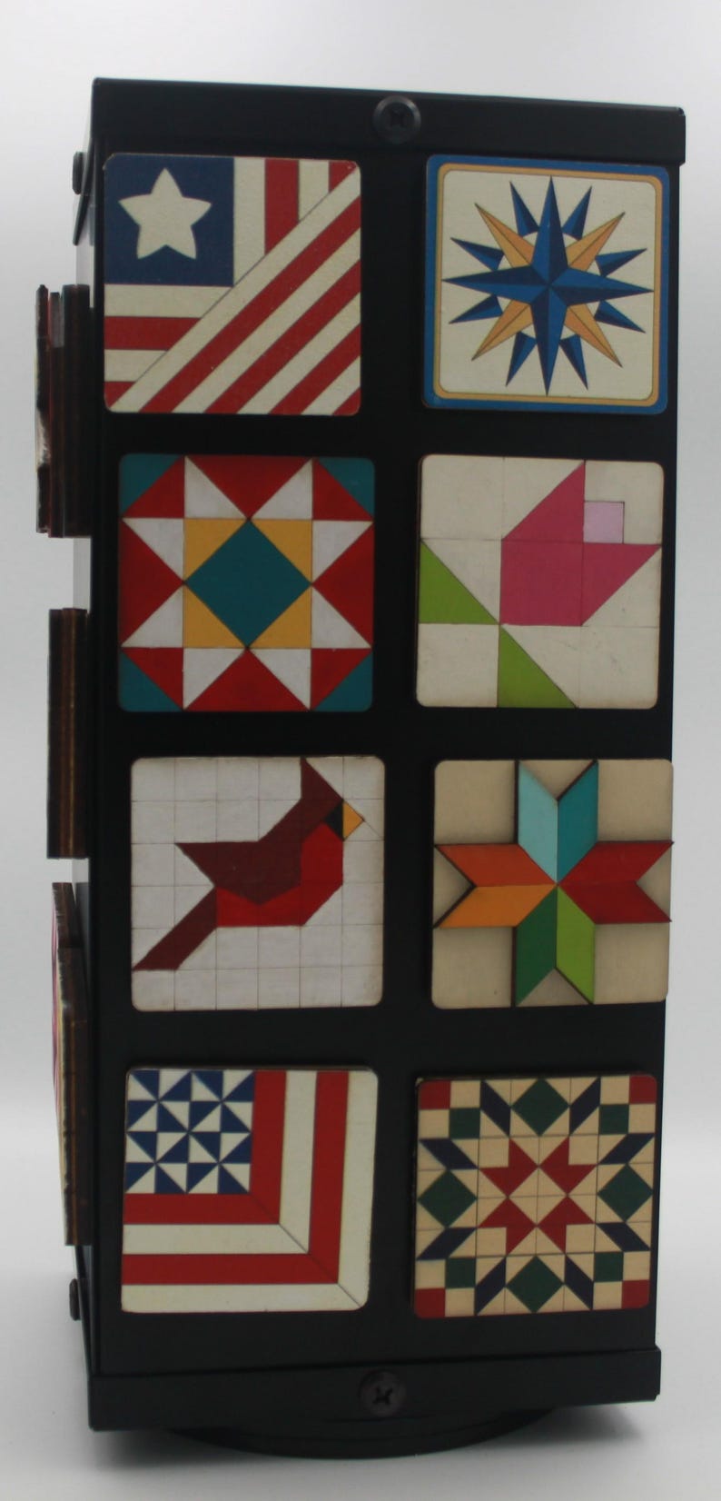 Metal All Black 4-sided Revolving Countertop Display for Magnets (6 X ...