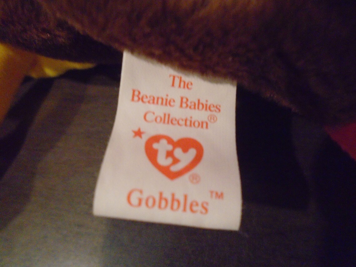 Ty Beanie Baby Gobbles the Turkey, Original, Vintage, Collectible ...