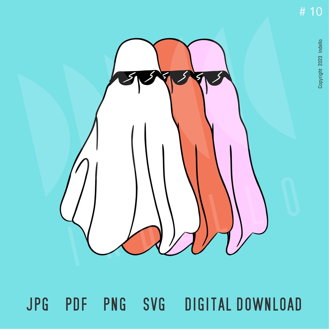 Shady Ghost Gang, Jpg, Pdf, Png, Svg, Instant Download, Halloween ...