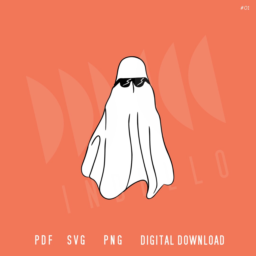 Shady Ghost, Jpg, Pdf, Png, Svg, DIY Sticker, Shirt, Tote-bag, Etc ...