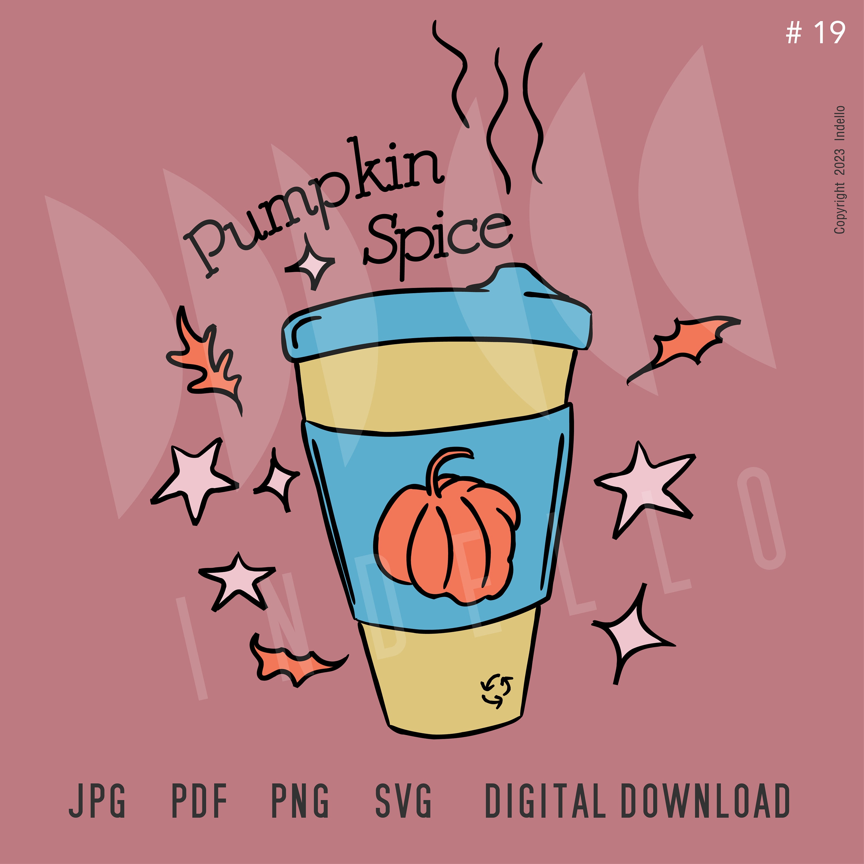 Pumpkin Spice, Jpg, Pdf, Png, Svg, Instant Download, Autumn, Cafe, Fall ...