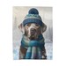 Silver Labrador Winter Scene Blanket Holiday Home Decor Cozy Velveteen ...